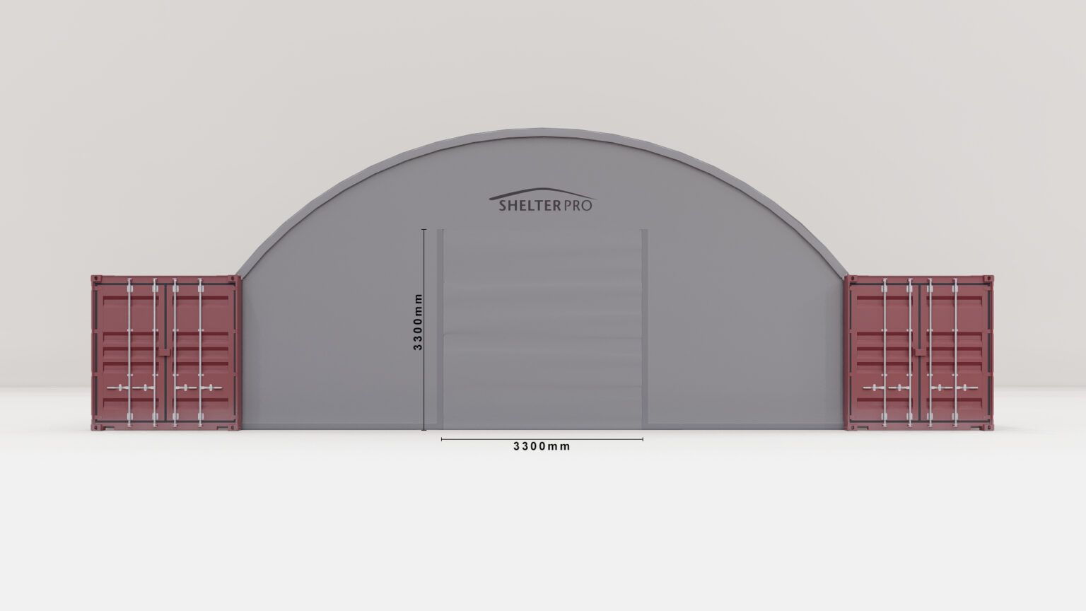10m Front Wall and Door Panels for Container Shelters NZ