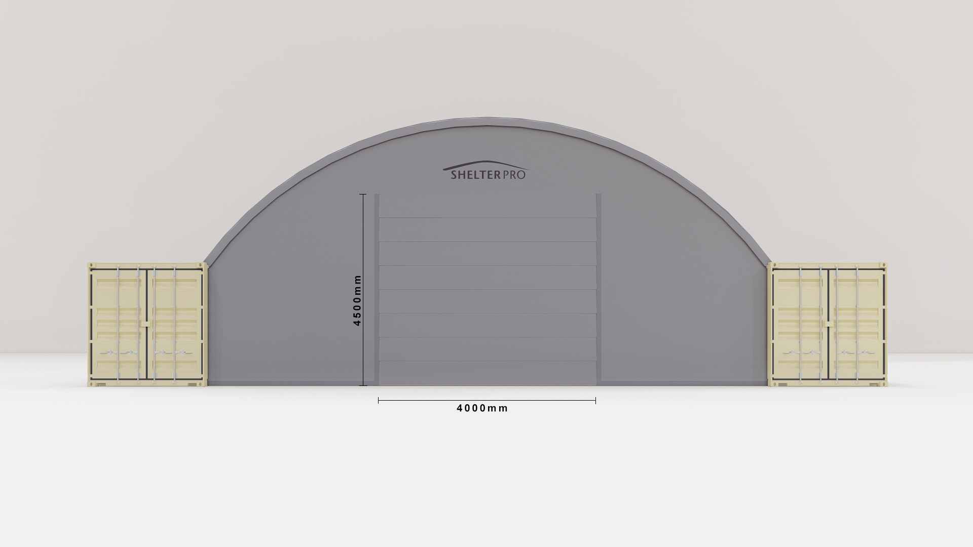 Buy 12m Full Wall & Door Container Shelters | ShelterPro