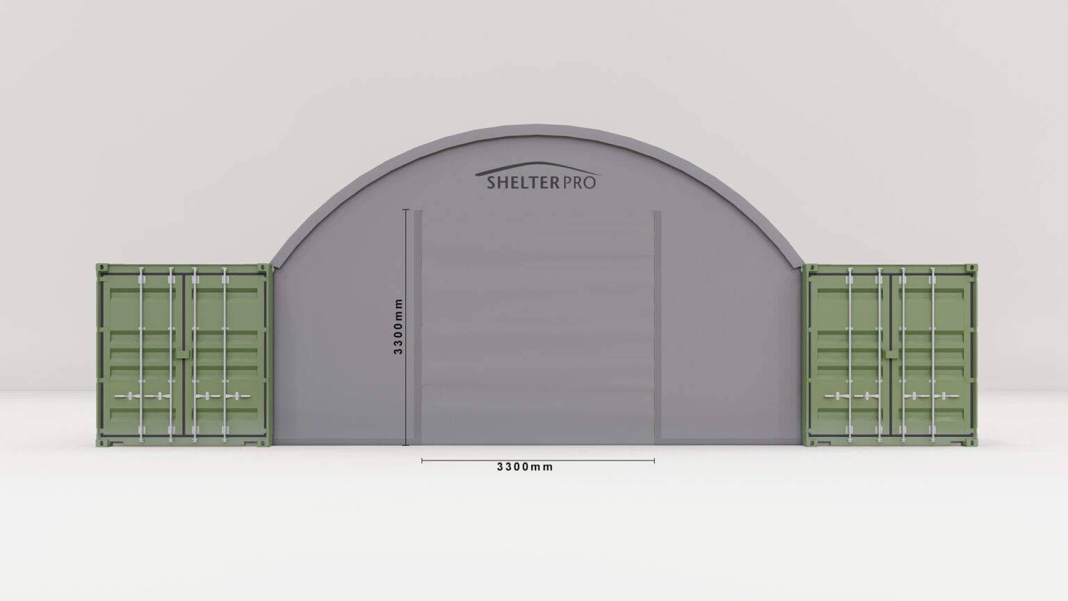8m Front Wall and Door Panels for Container Shelters NZ
